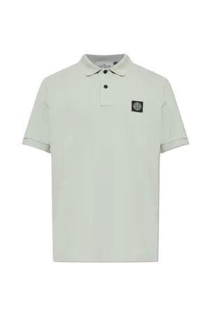 Stone Island Polo Shirt With Logo Patch - Green