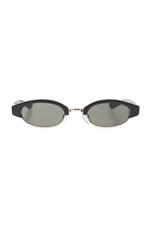 Alexander McQueen Oval Sunglasses - Black