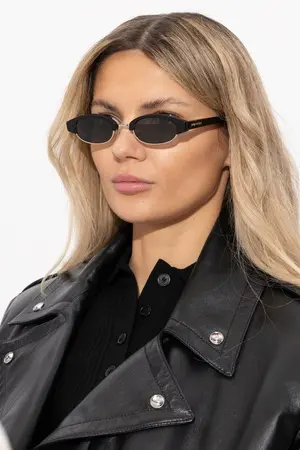 Alexander McQueen Oval Sunglasses - Black