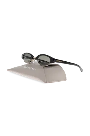 Alexander McQueen Oval Sunglasses - Black