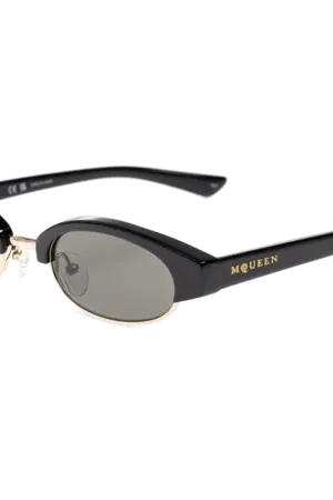 Alexander McQueen Oval Sunglasses - Black