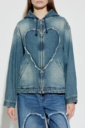 CARNE BOLLENTE Denim Jacket With Hood