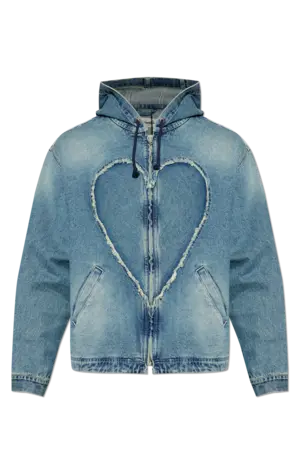 CARNE BOLLENTE Denim Jacket With Hood