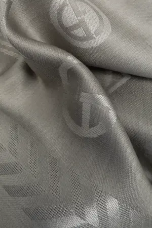 Giorgio Armani Scarf With Monogram - Grey