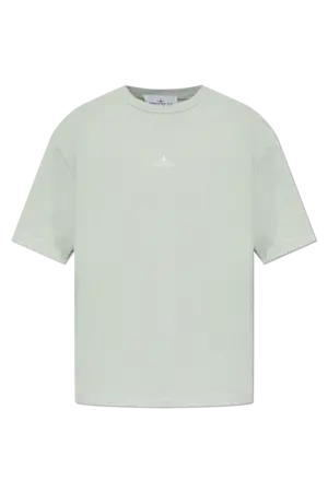 Stone Island T-shirt With Embroidered Logo - Green