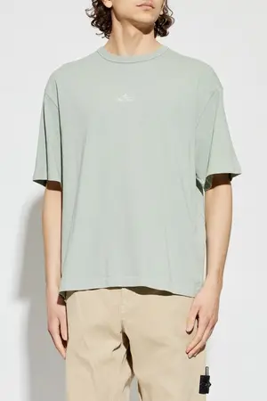 Stone Island T-shirt With Embroidered Logo - Green