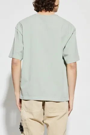 Stone Island T-shirt With Embroidered Logo - Green