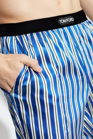 TOM FORD Silk Pajama Bottoms - Blue