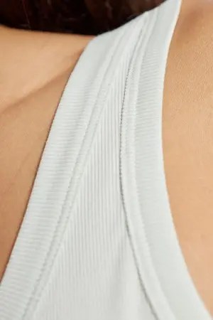 Hanro Ribbed Tank Top - Green