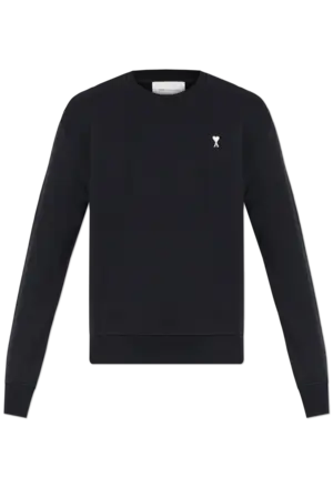 AMI Paris Sweatshirt With Embroidered Logo - Black