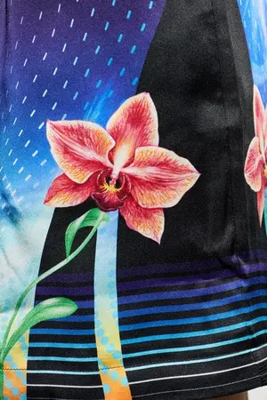 Casablanca Silk Shorts - Multicolour