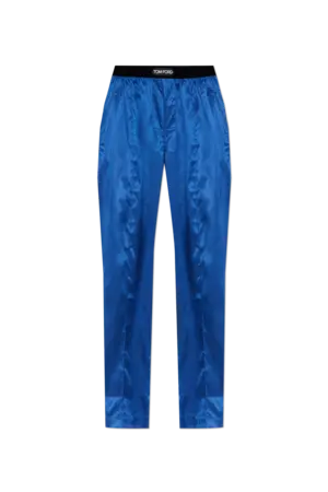 TOM FORD Silk Pajama Bottoms - Blue