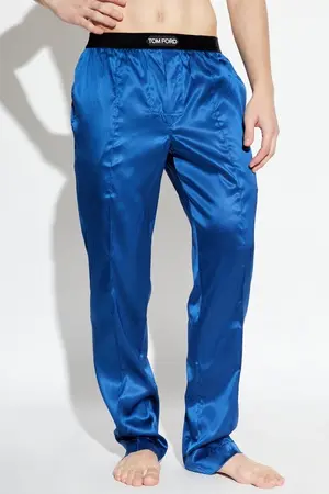 TOM FORD Silk Pajama Bottoms - Blue