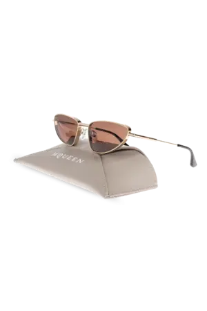 Alexander McQueen Cat Eye Sunglasses - Gold