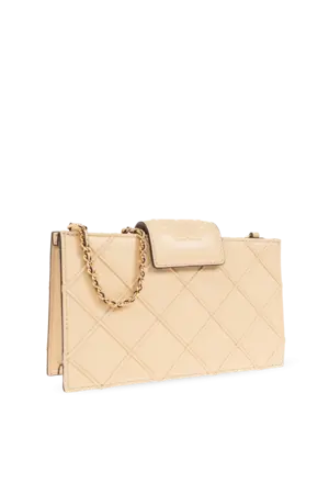 Tory Burch Fleming Mini Chain Wallet - Beige