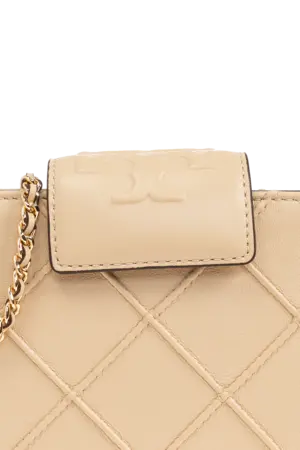 Tory Burch Fleming Mini Chain Wallet - Beige