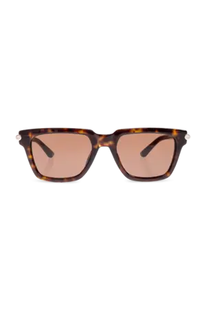Alexander McQueen Rectangular Tortoiseshell Sunglasses - Brown