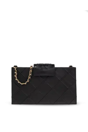 Tory Burch Fleming Mini Chain Wallet - Black