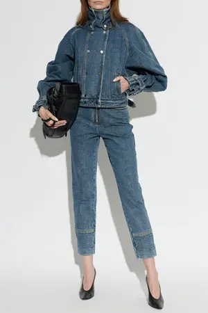 LANVIN Denim Jacket With Stand-up Collar - Blue