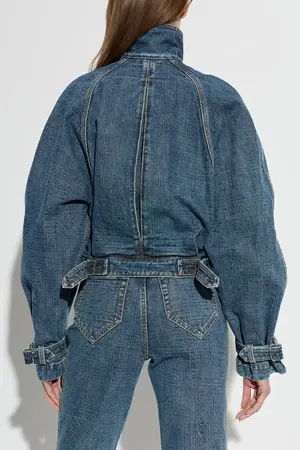 LANVIN Denim Jacket With Stand-up Collar - Blue