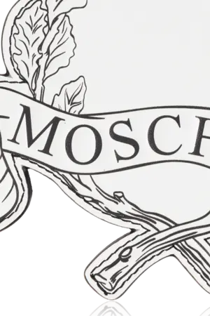 Moschino Leather Medallion Keychain