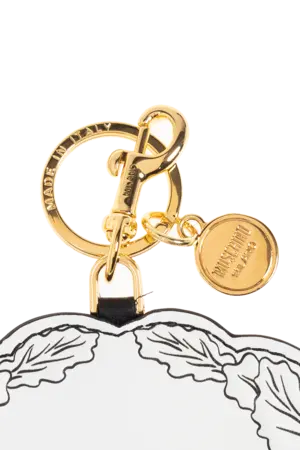 Moschino Leather Medallion Keychain