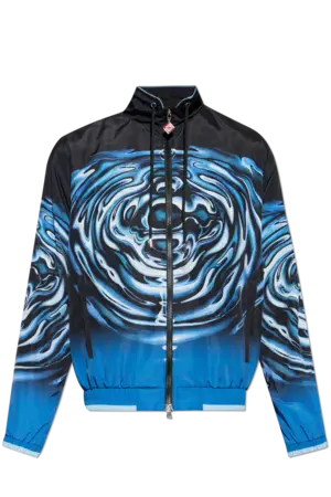 Casablanca Bomber Jacket With Pockets - Navy Blue