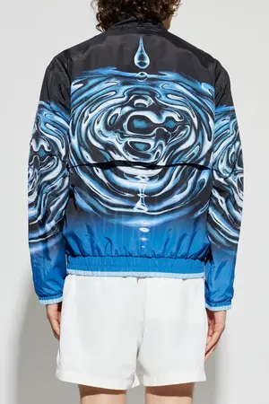 Casablanca Bomber Jacket With Pockets - Navy Blue