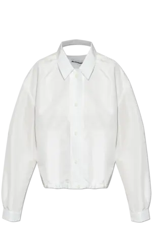 JIL SANDER Lightweight Jacket With Drawstring - White