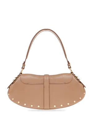 GANNI Studded Shoulder Bag - Brown
