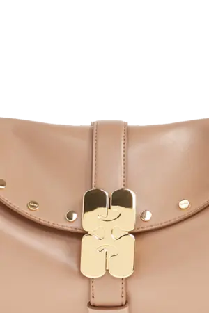 GANNI Studded Shoulder Bag - Brown