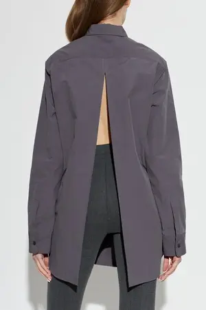 JIL SANDER Shirt With Back Slit - Grey