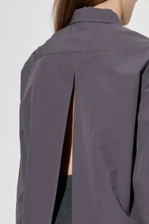 JIL SANDER Shirt With Back Slit - Grey