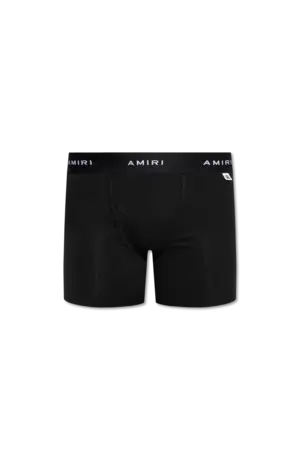 Amiri Boxer Shorts With Logo - Black