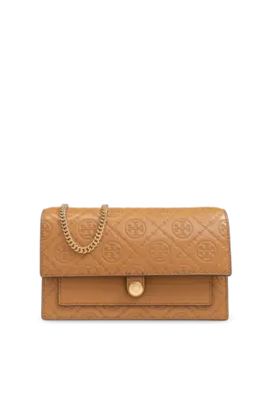 Tory Burch Chain Wallet T-monogram - Brown