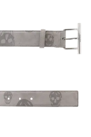 Alexander McQueen Suede Belt - Grey