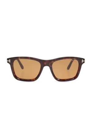 TOM FORD Tortoiseshell Rectangle Sunglasses - Brown