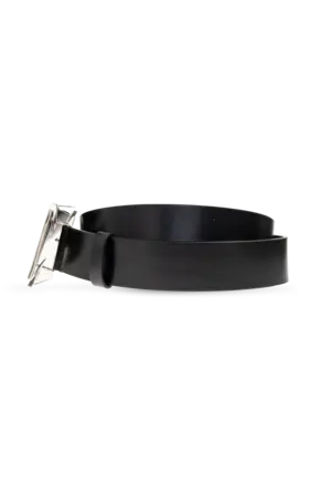 Vetements Leather Belt With Maltese Cross Buckle