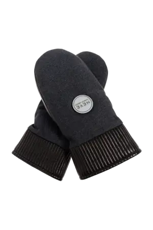 Giorgio Armani Logo Mitten Gloves - Black