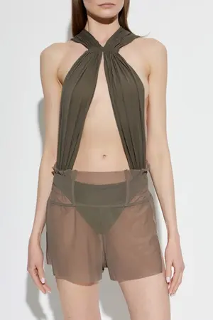 Rick Owens Draped Bodysuit - Green