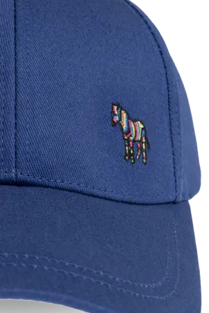 Paul Smith Baseball Cap With Zebra Embroidery - Blue