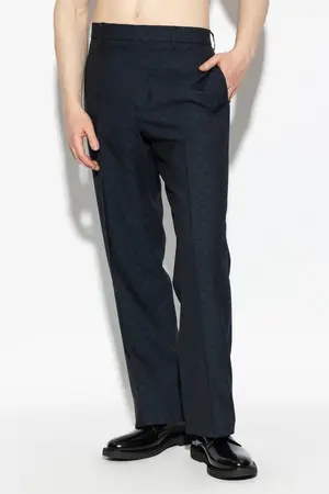Etro Wool Trousers With Decorative Pattern