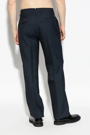 Etro Wool Trousers With Decorative Pattern