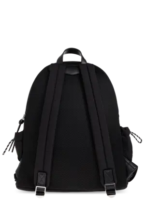 Emporio Armani Monogram Backpack - Black
