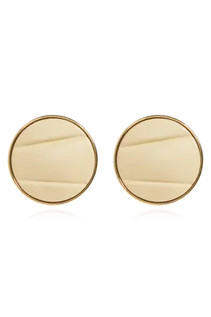 Chloé Round Clip-On Earrings Cream