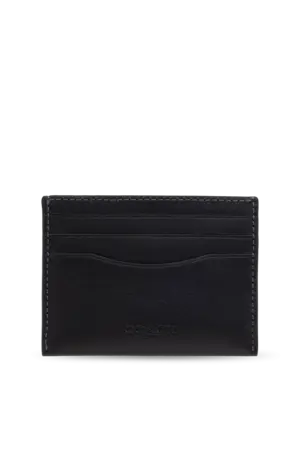 COACH Leather Card Case - Black