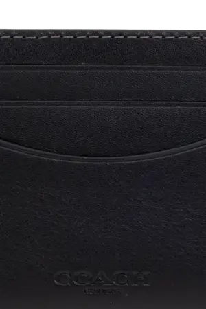 COACH Leather Card Case - Black