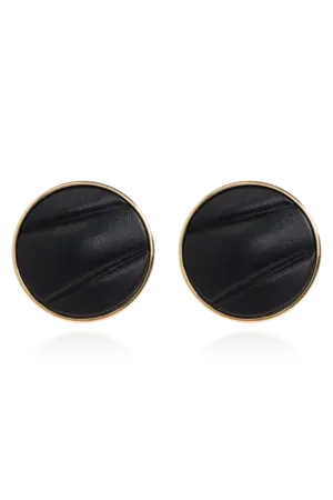 Chloé Round Clip-on Earrings - Black