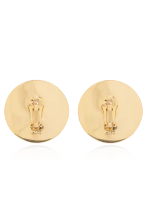 Chloé Round Clip-on Earrings - Black