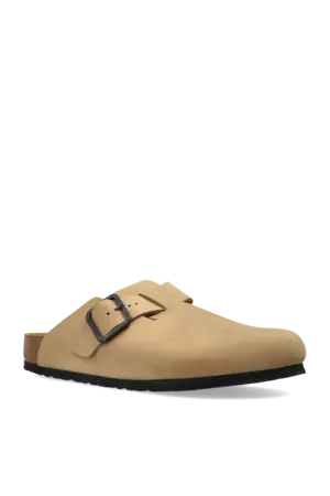 BIRKENSTOCK Boston Wire Buckle Slippers - Beige
